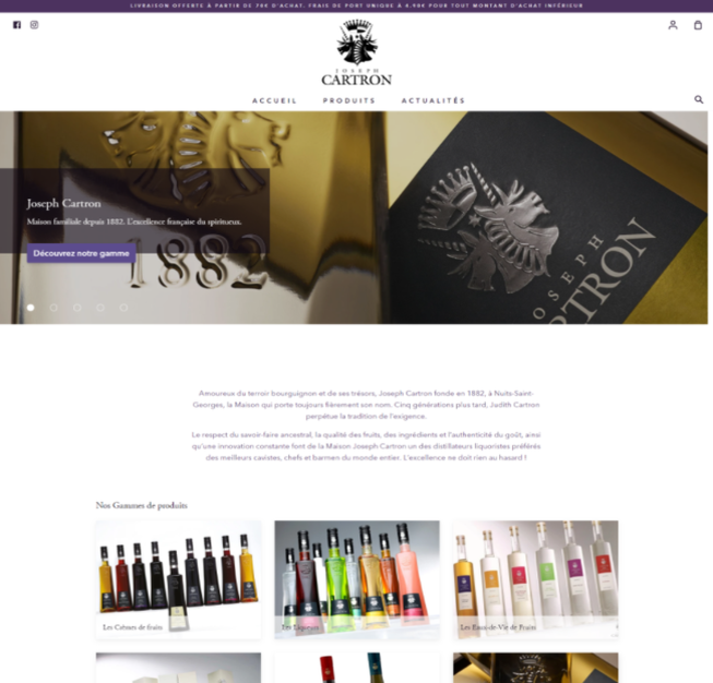 Retrouvez tous vos produits Joseph Cartron sur notre nouvelle boutique